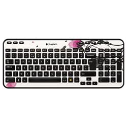 Logitech Wireless Keyboard K360 Fingerprint Flowers - Clavier PC