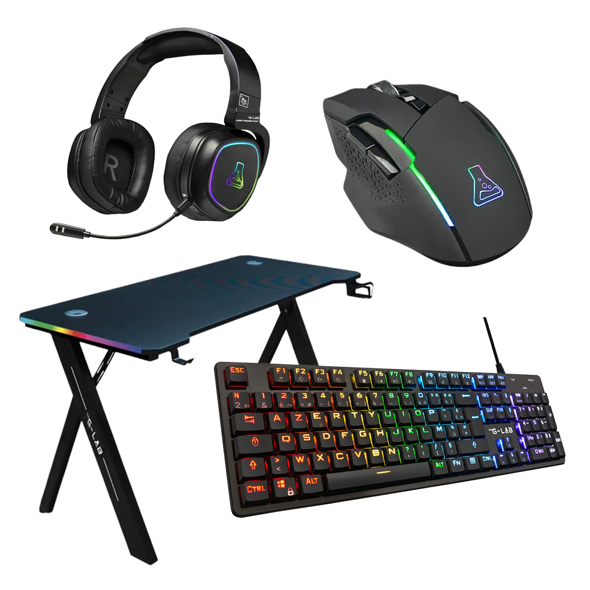 The G-LAB Bundle 4 en 1 - Combo Setup (KEYZ-PLATINIUM/FR / K-DESK ...